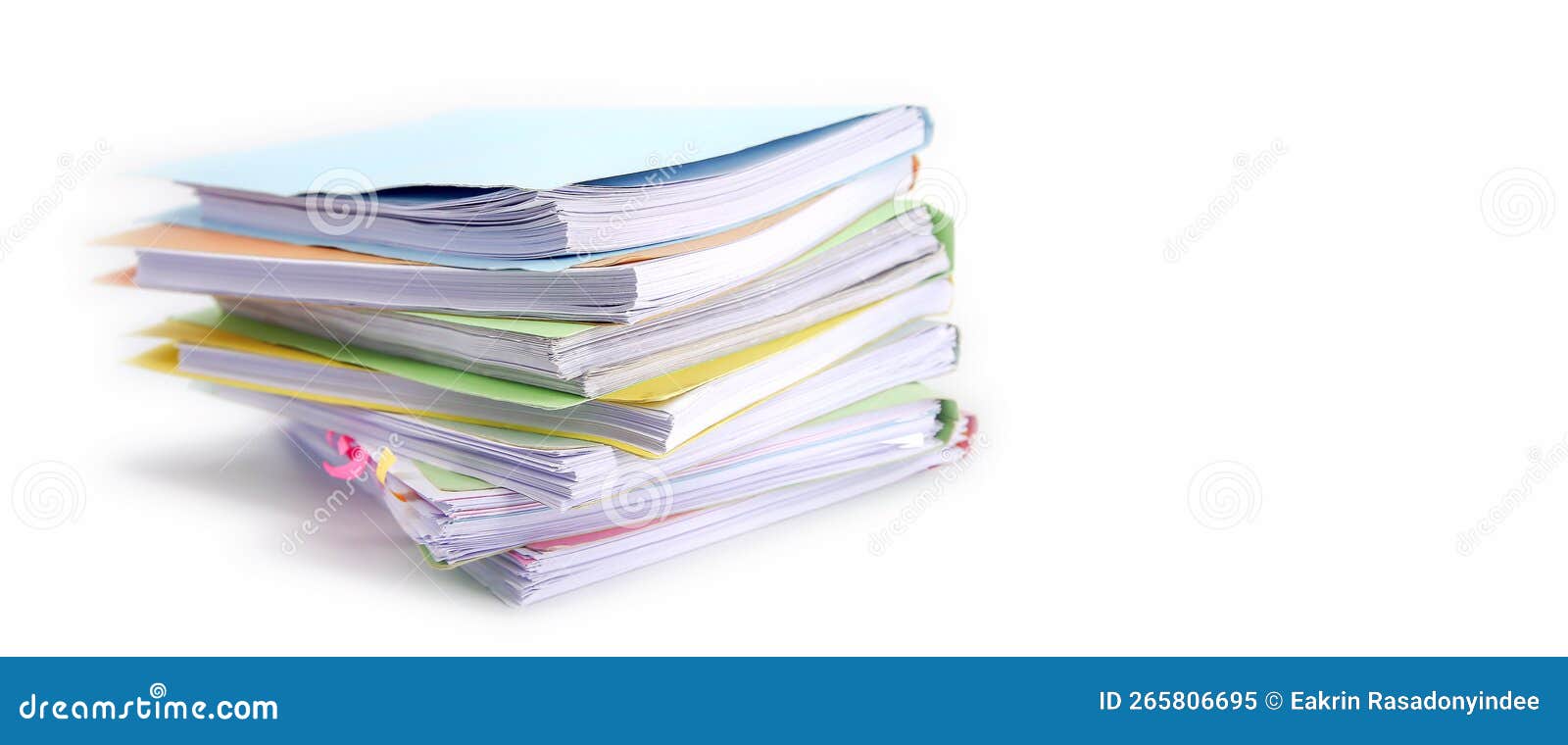 Pile or Heap of Financial Business Document Paperwork Stack on Office ...