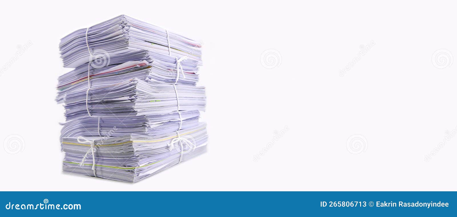 Pile or Heap of Financial Business Document Paperwork Stack on Office ...