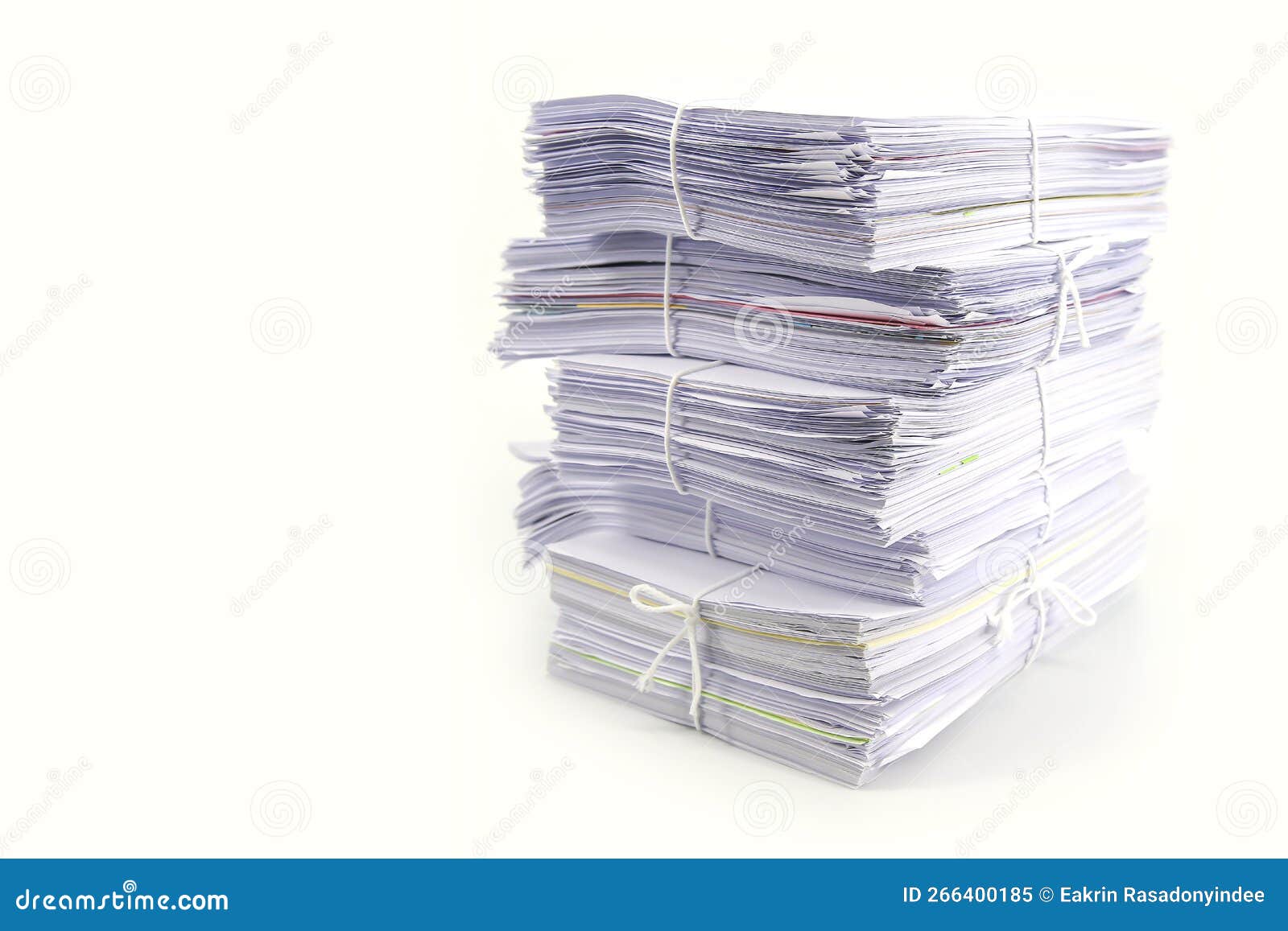 Pile or Heap of Financial Business Document Paperwork Stack on Office ...