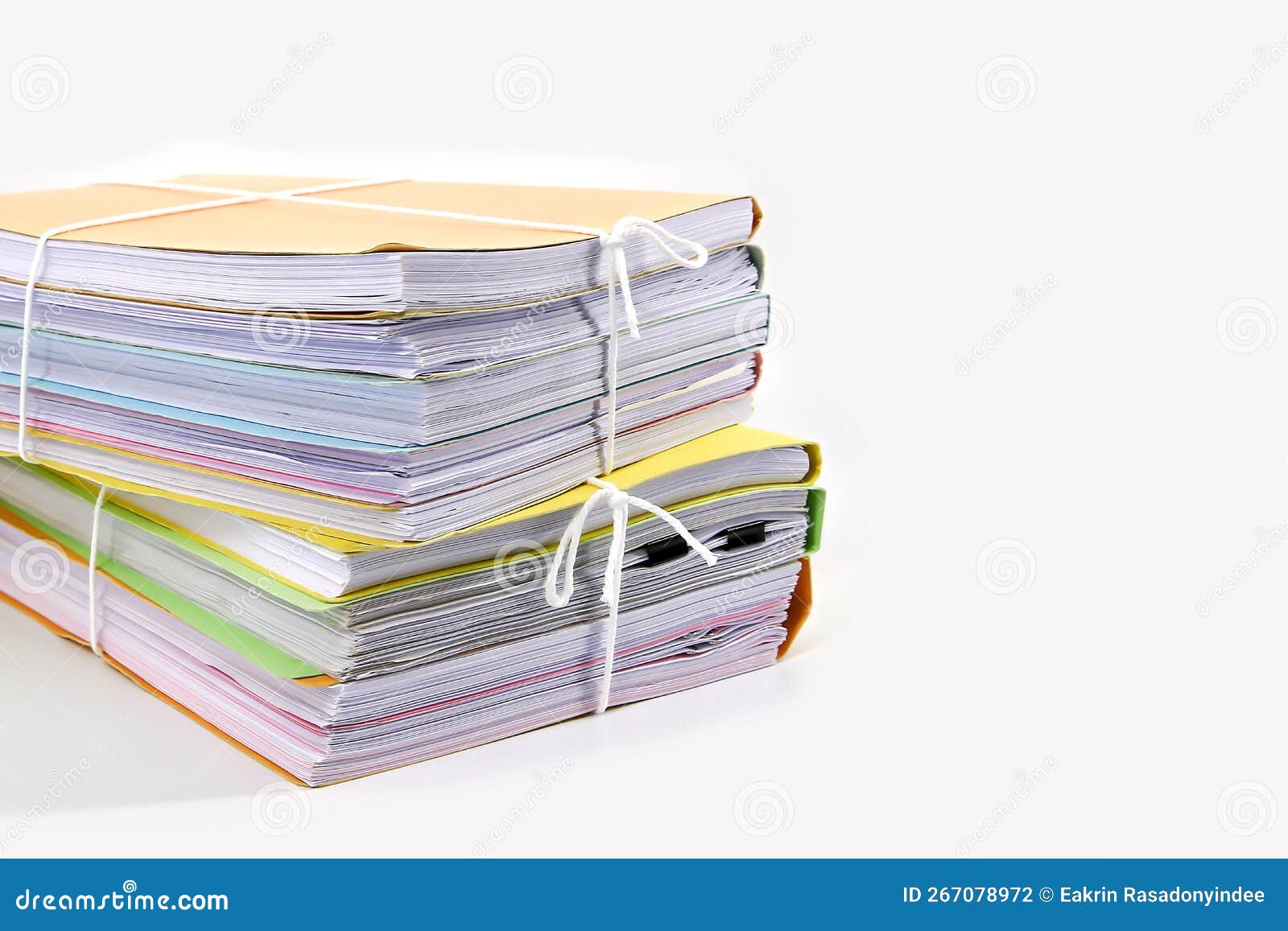 Pile or Heap of Financial Business Document Paperwork Stack on Office ...