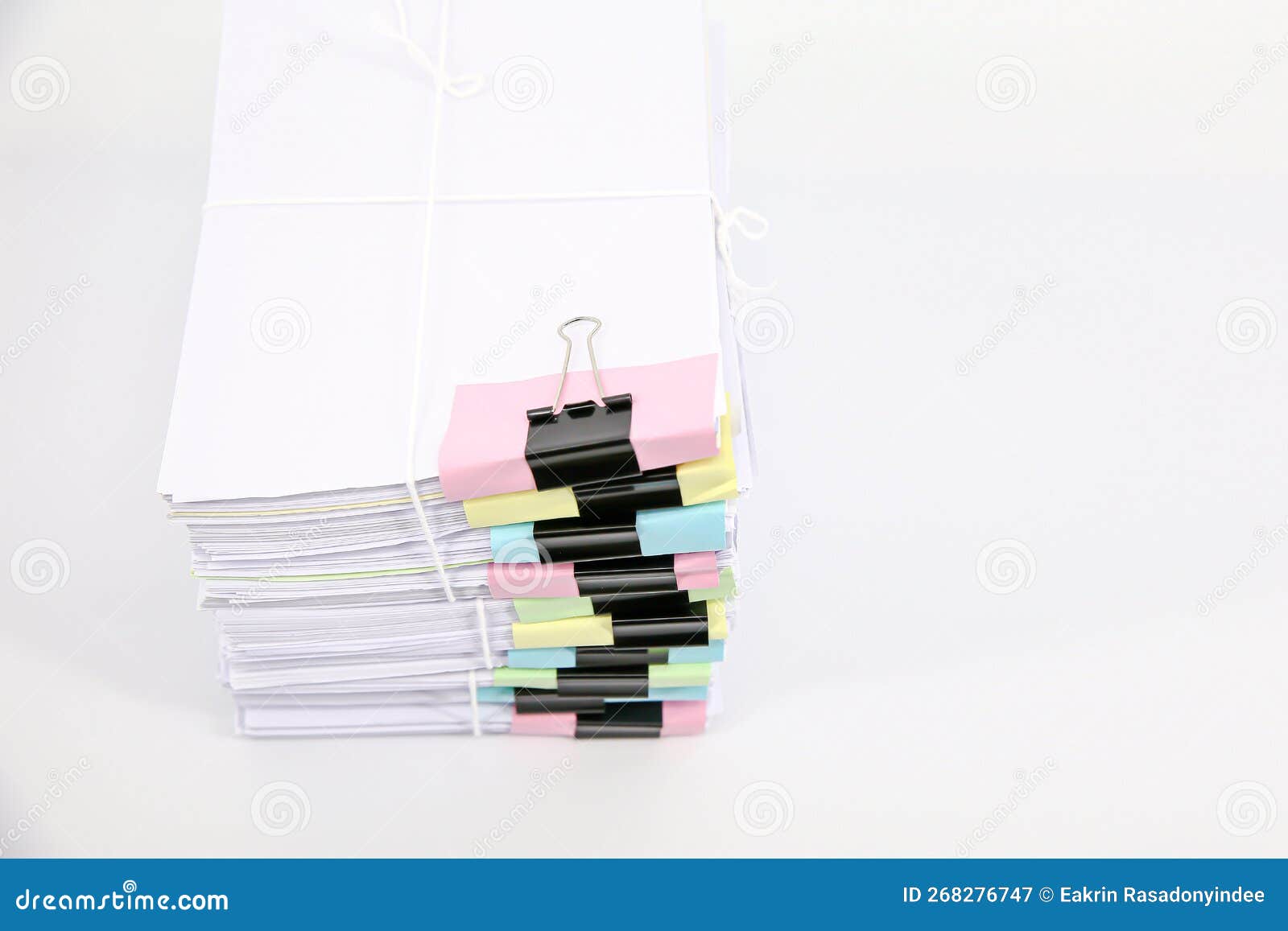 Pile or Heap of Financial Business Document Paperwork Stack on Office ...