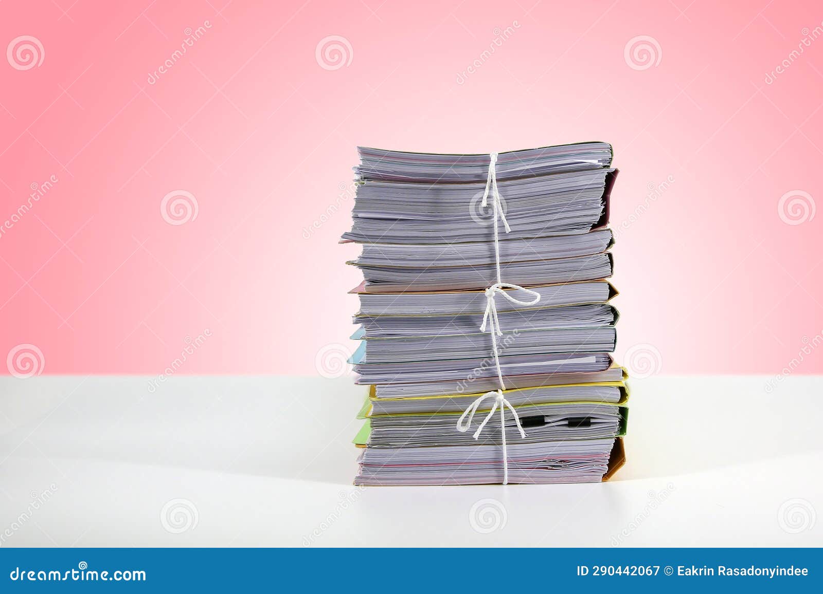 Pile or Heap of Financial Business Document Paperwork Stack on Office ...