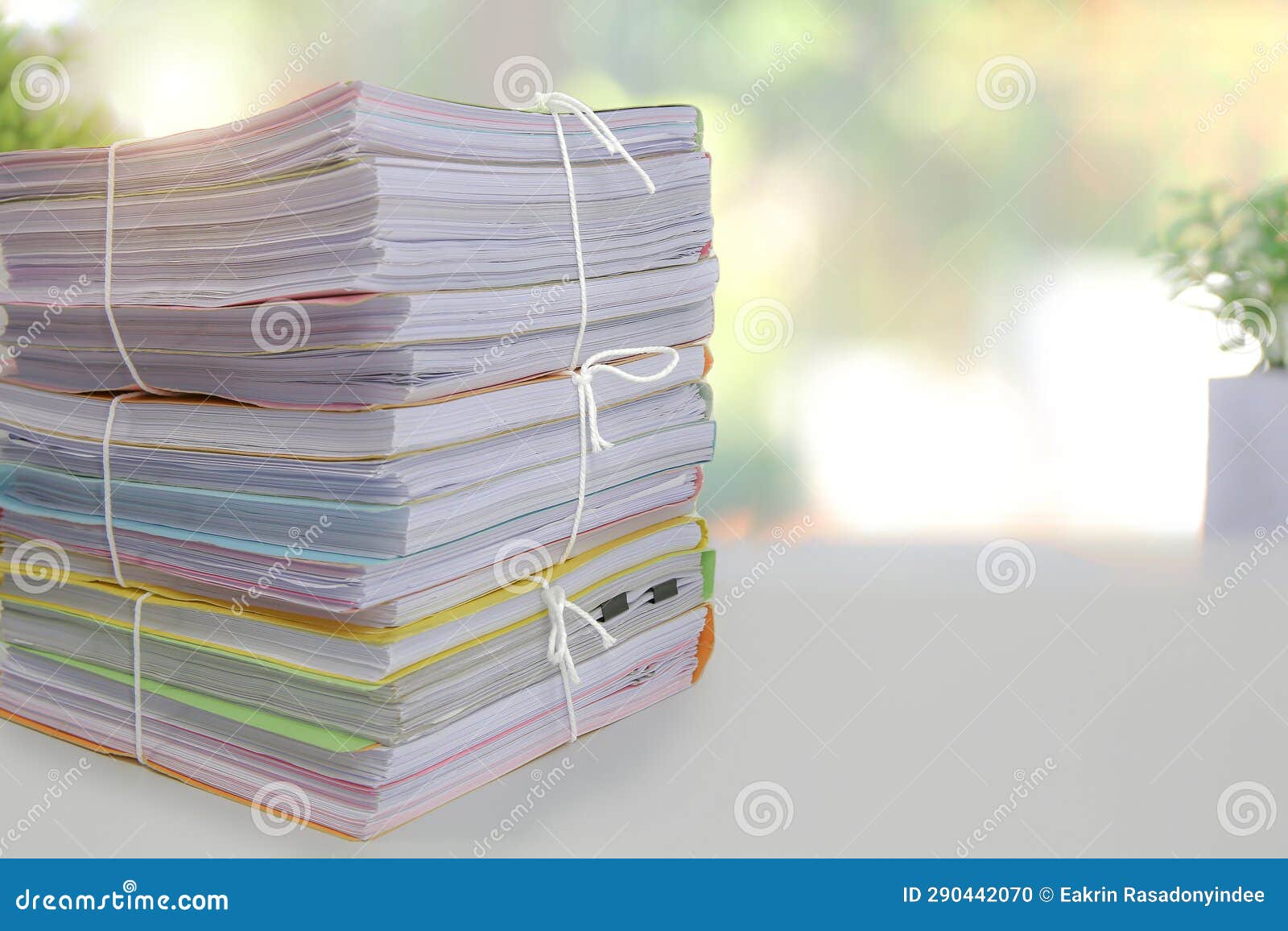 Pile or Heap of Financial Business Document Paperwork Stack on Office ...