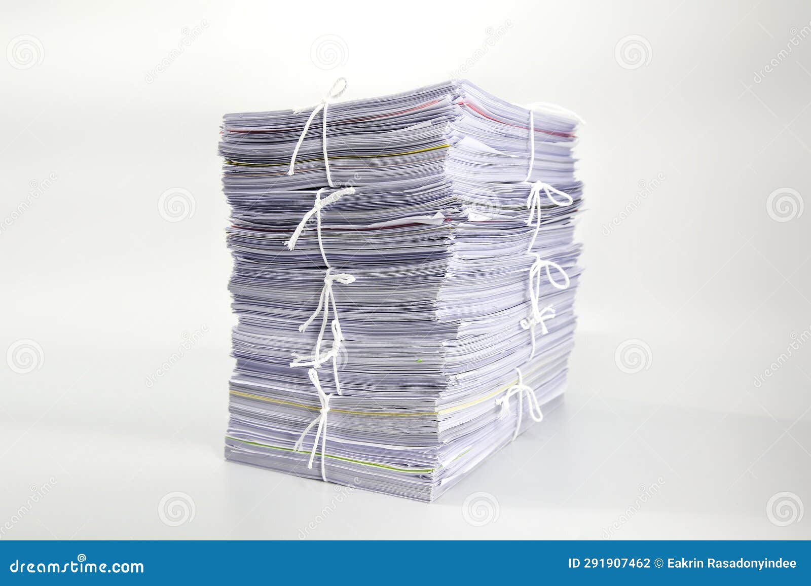 Pile or Heap of Financial Business Document Paperwork Stack on Office ...