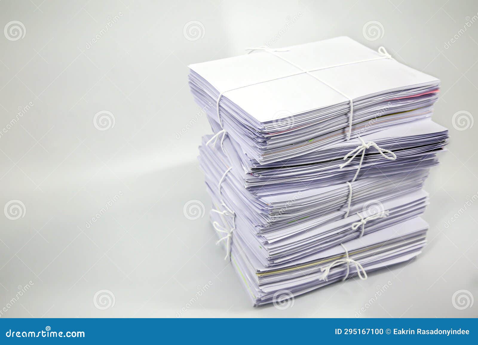 Pile or Heap of Financial Business Document Paperwork Stack on Office ...