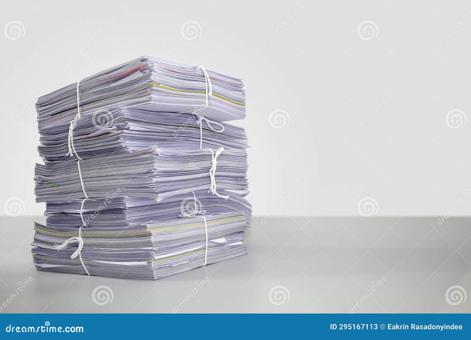 Pile or Heap of Financial Business Document Paperwork Stack on Office ...