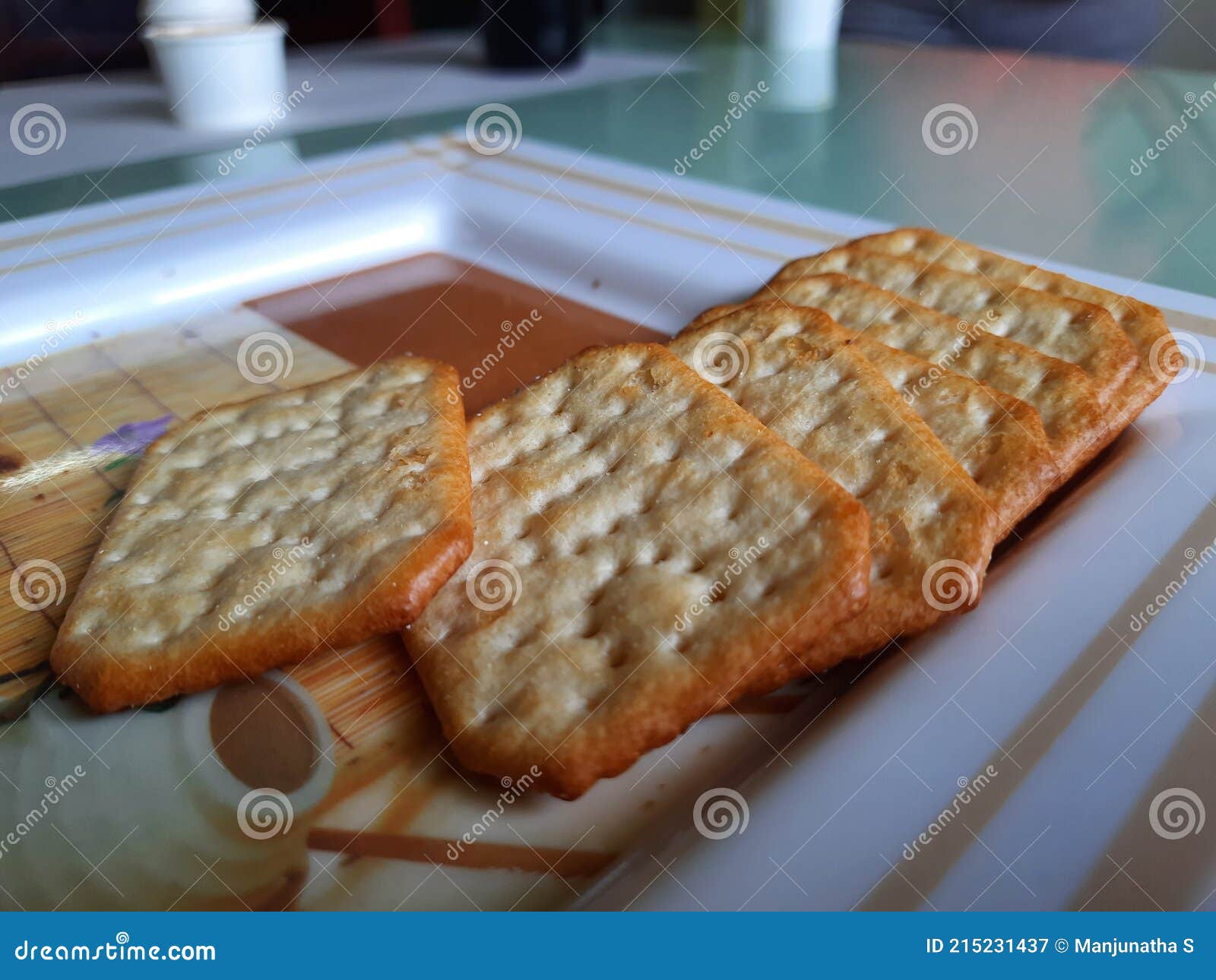 A Pile Of Rectangle Milk Biscuits. Stock Image | CartoonDealer.com ...
