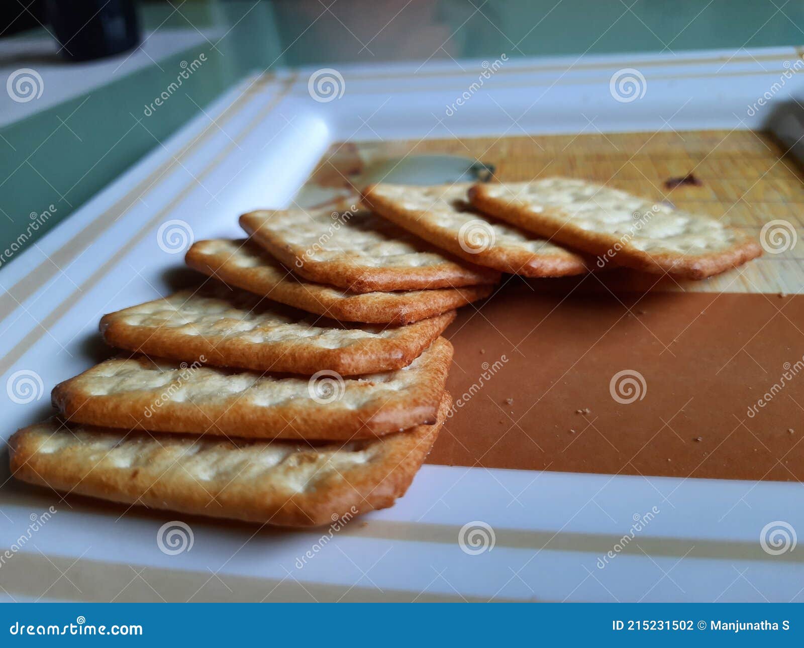 A Pile Of Rectangle Milk Biscuits. Stock Image | CartoonDealer.com ...