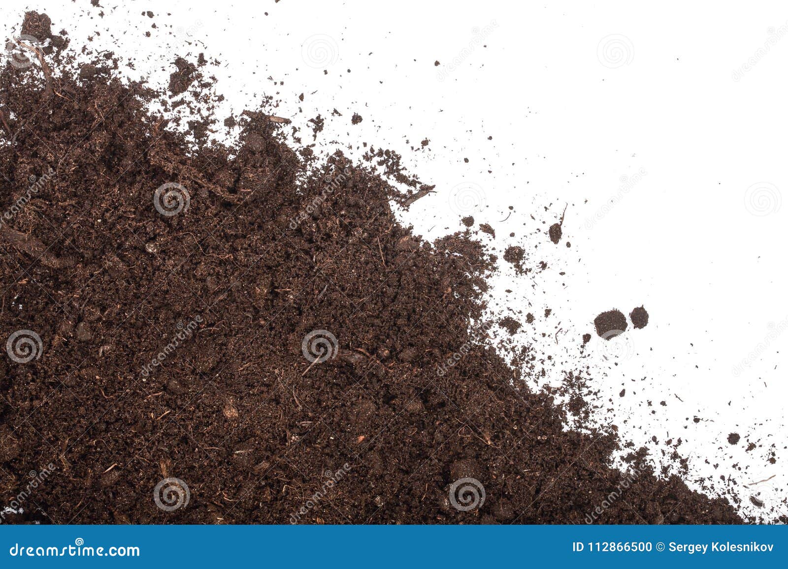 Pile Heap of Soil Isolated on White Background with Copy Space for Your ...