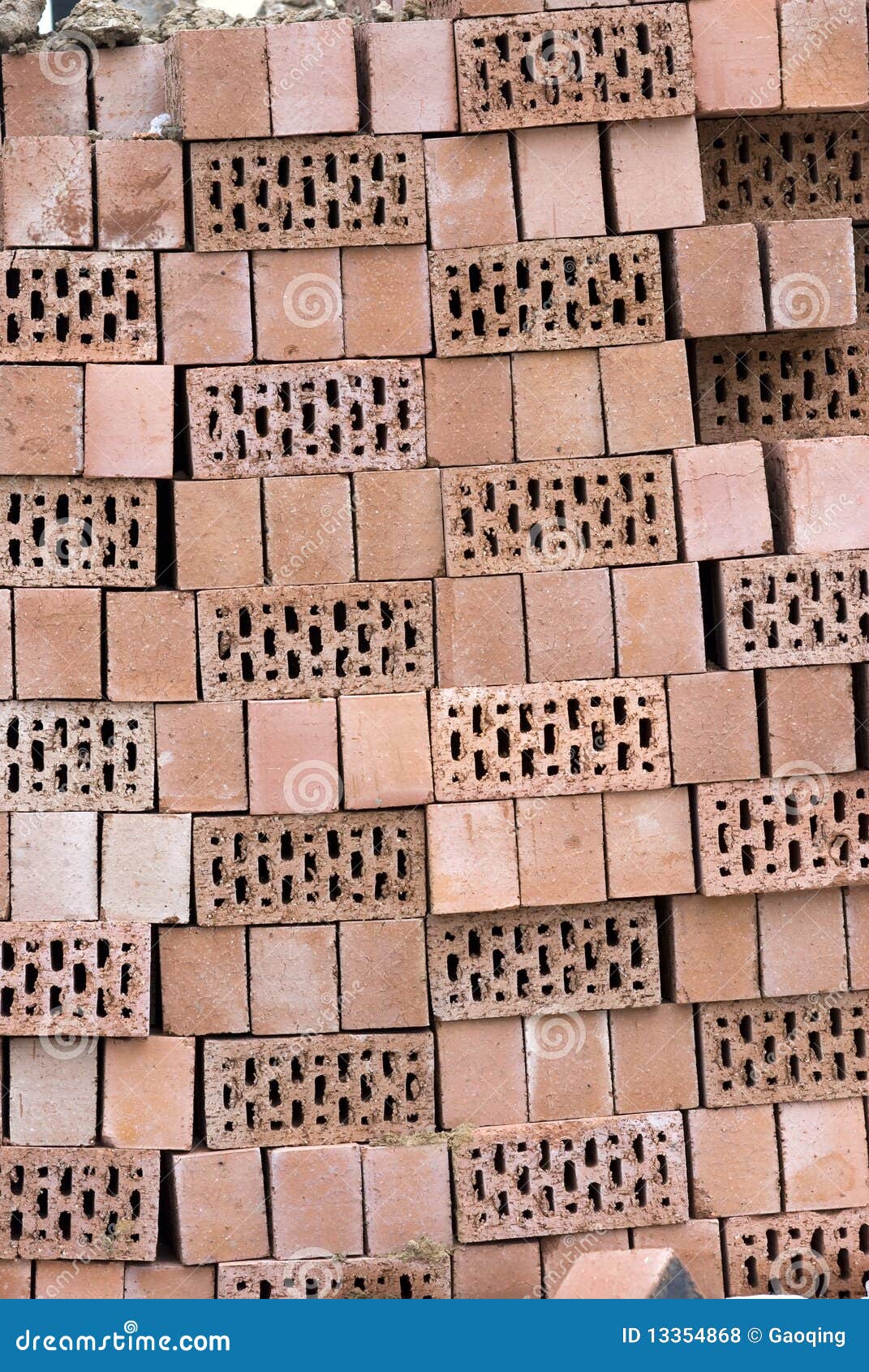 Pile of Hollow Bricks stock photo. Image of architect - 13354868