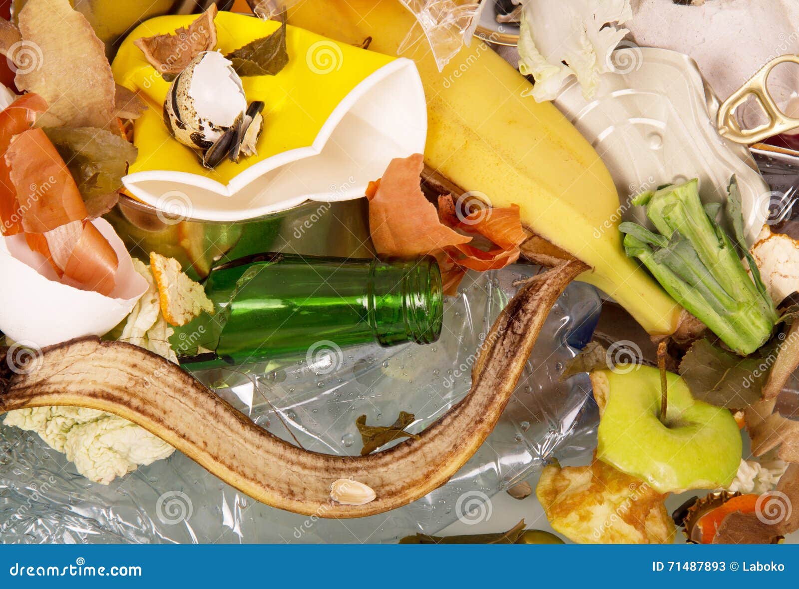 Pile of Household and Food Waste. Texture Stock Image - Image of banana ...