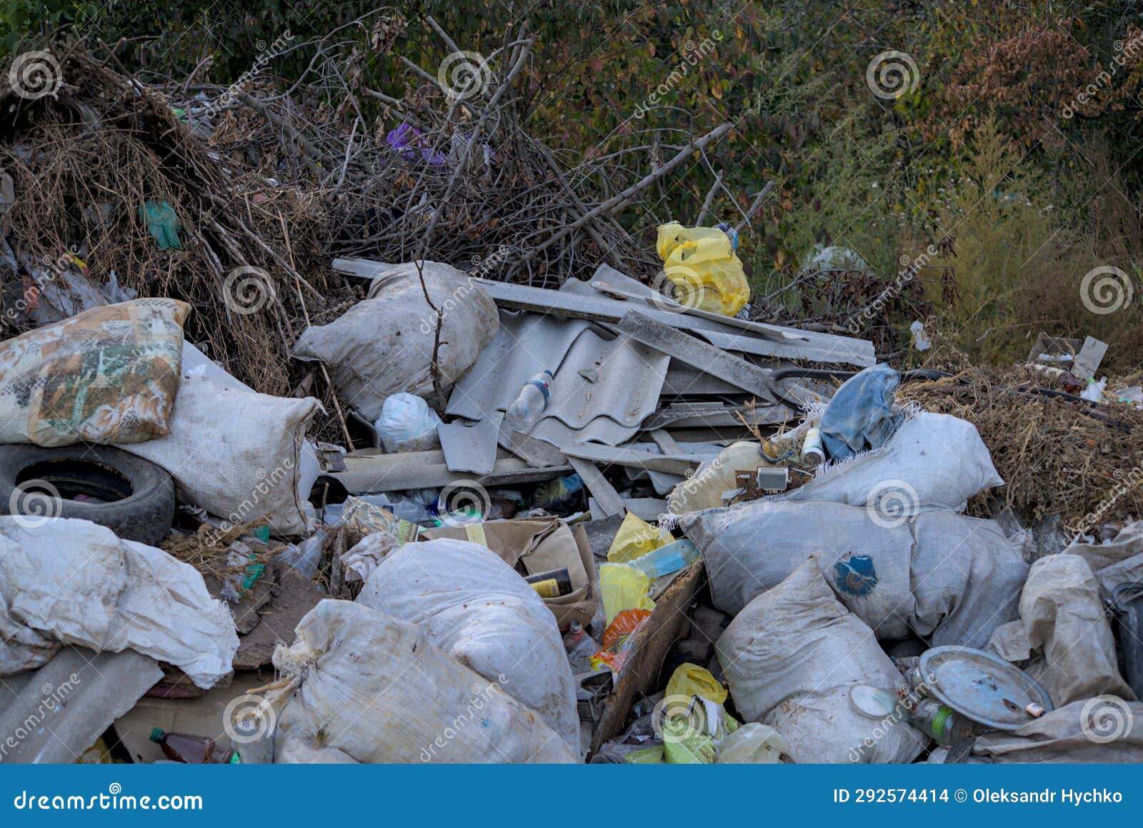 A Pile of Household Garbage in a Landfill Stock Photo - Image of ...
