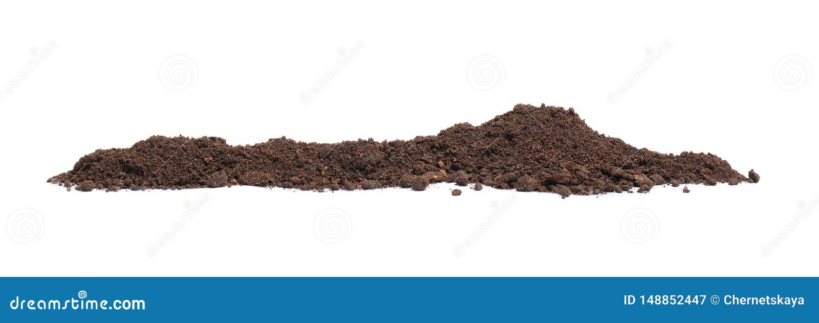 Pile of Humus Soil on White Stock Image - Image of field, homegrown ...