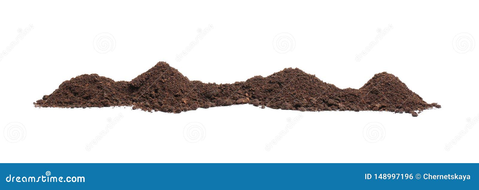 Pile of Humus Soil Isolated Stock Photo - Image of cultivated, black ...