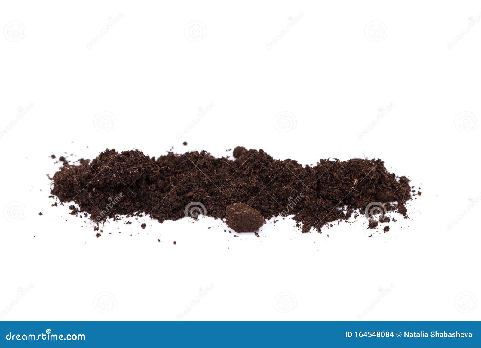 Pile of Humus Soil Isolated on White Background Stock Photo - Image of ...