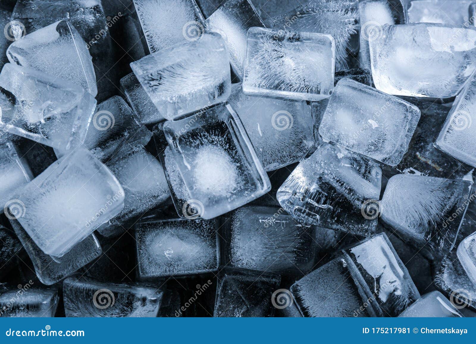 Pile of Ice Cubes As Background, Top View Stock Image - Image of ...