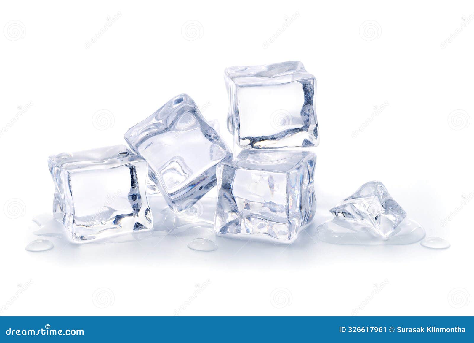 Pile of Ice Cubes Isolated on White Background, Artificial Acrylic Ice ...