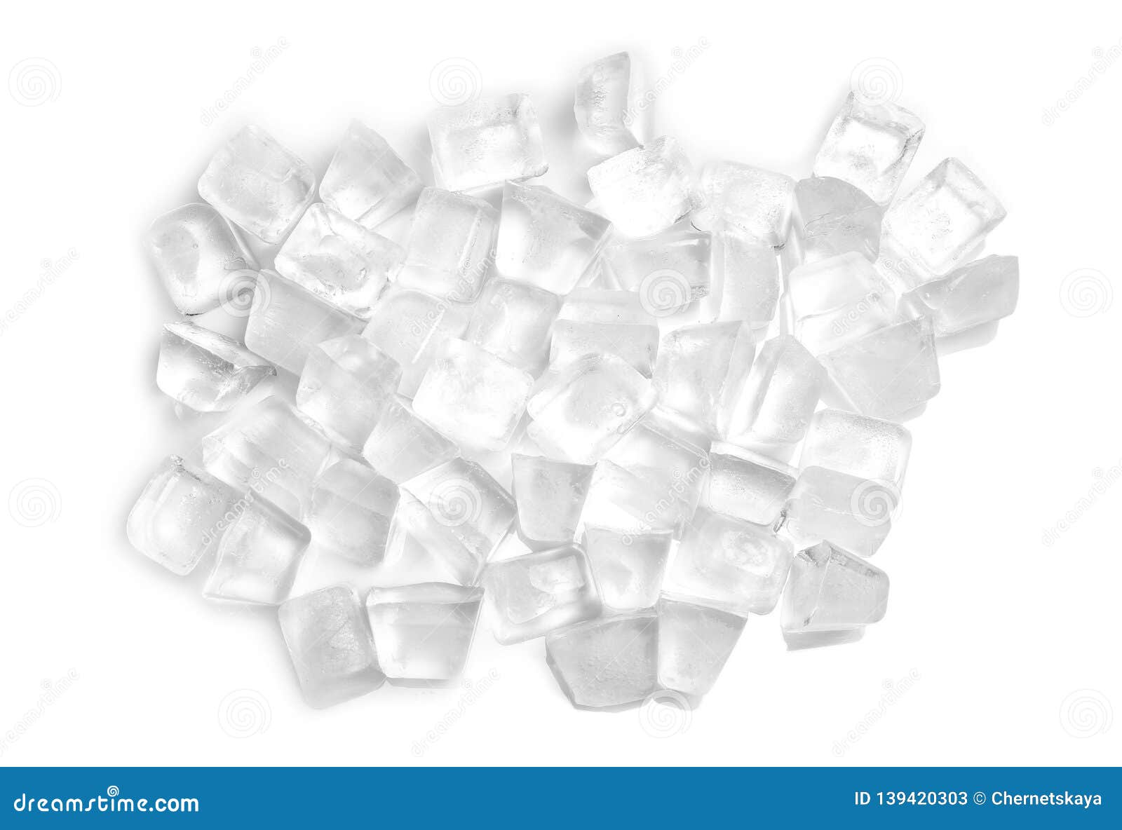 Pile of Ice Cubes on White Background Stock Image - Image of cube ...