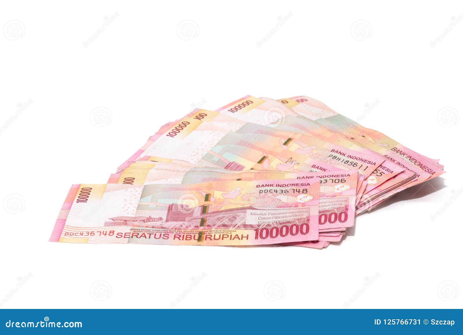 Pile of 100 000 IDR notes stock image. Image of investment - 125766731