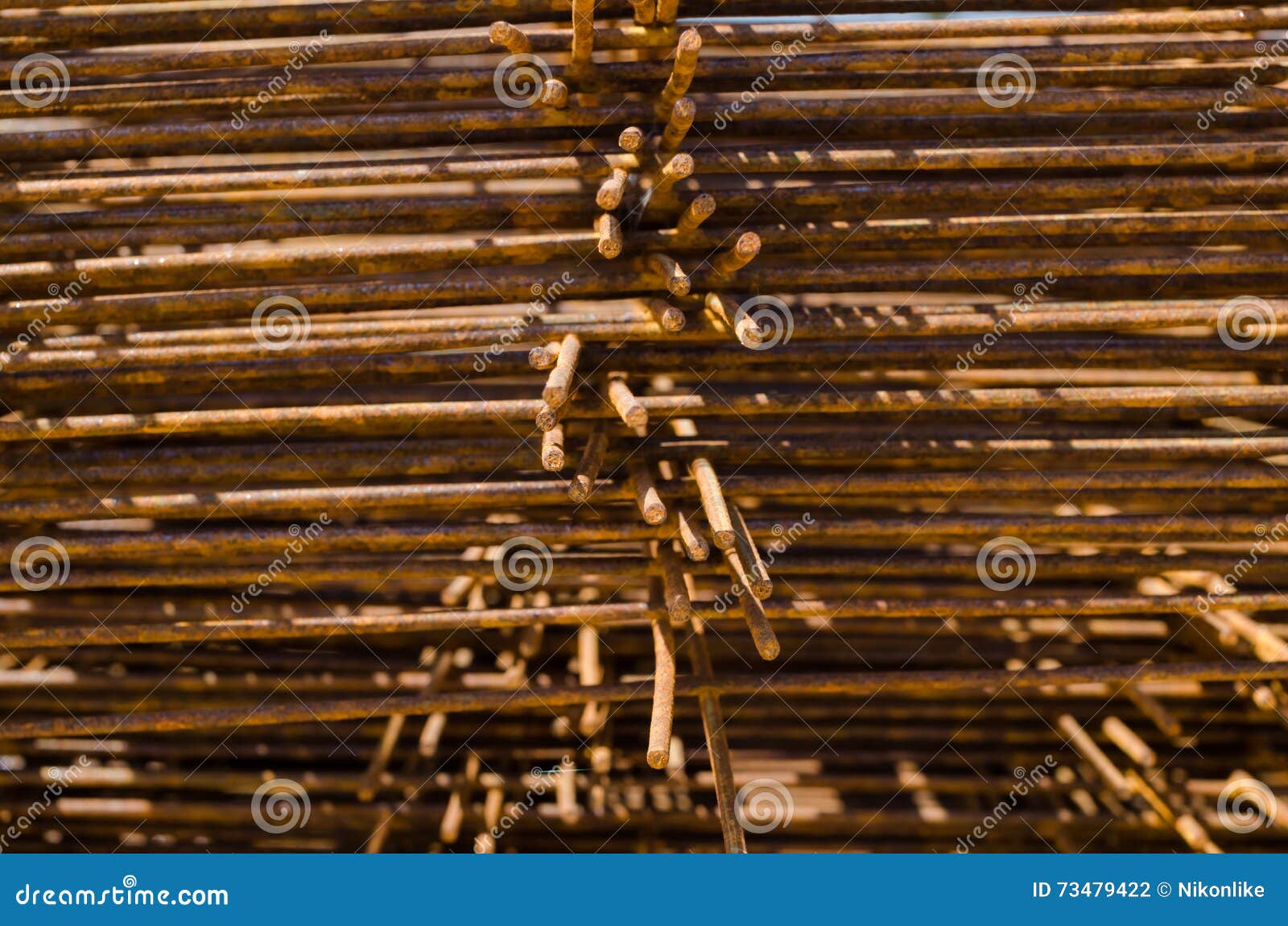 Pile of Industrial Steel Bar. Stock Photo - Image of metal, heavy: 73479422