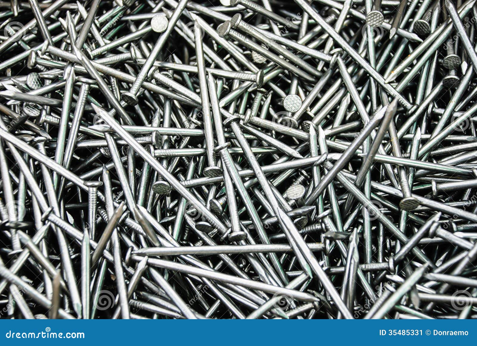 Pile of iron nails stock image. Image of scattered, grey - 35485331