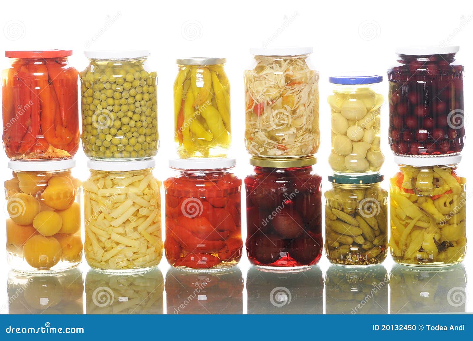 Pile of Jars with Asorted Pickles Stock Photo - Image of healthy, diet ...