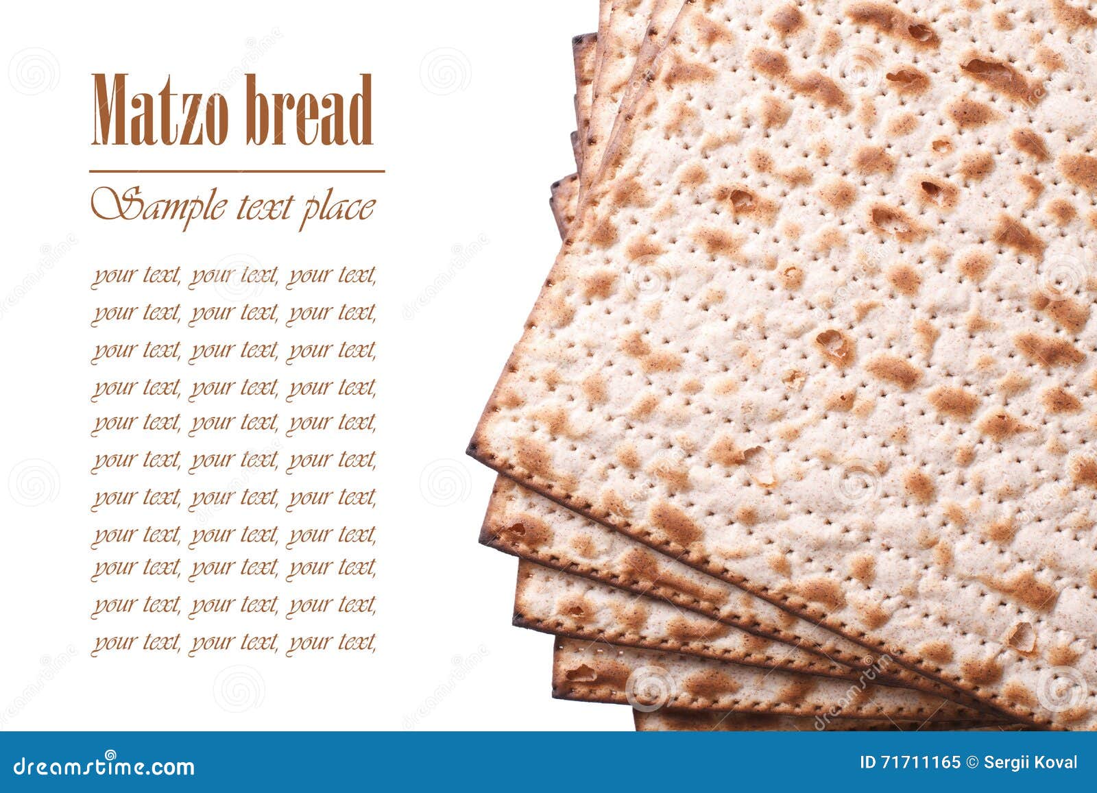 Pile Of Jewish Matzah Bread. Pesach Matzo On White Background Stock ...