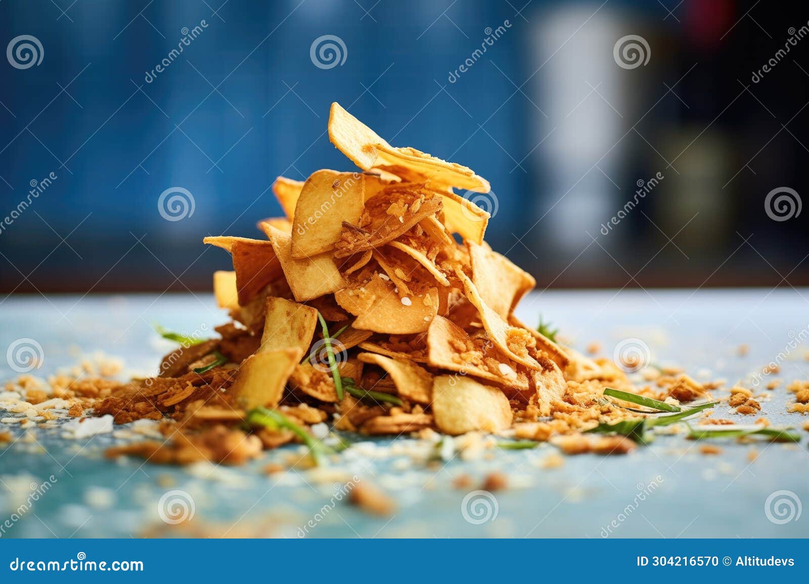 Pile of Kettle-cooked Chips with Crunch Texture Stock Photo - Image of ...