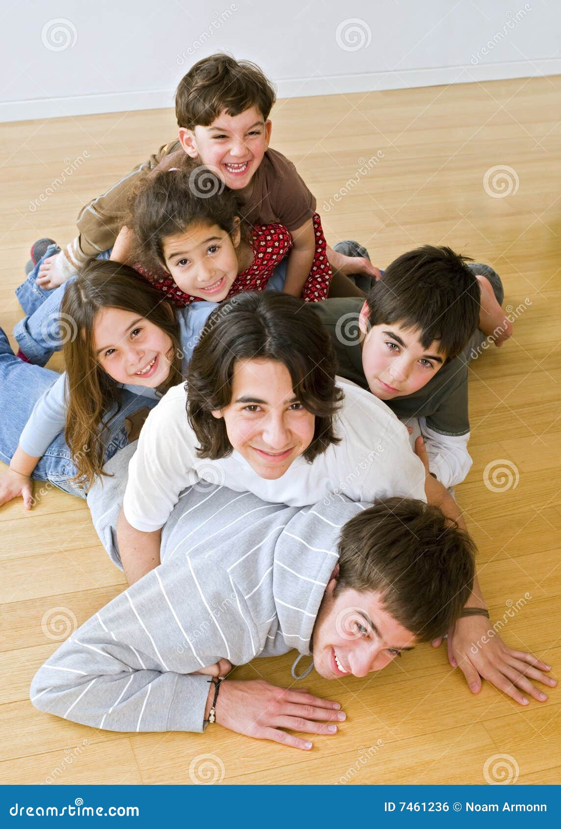 Pile of kids stock photo. Image of healthy, brother, affectionate - 7461236