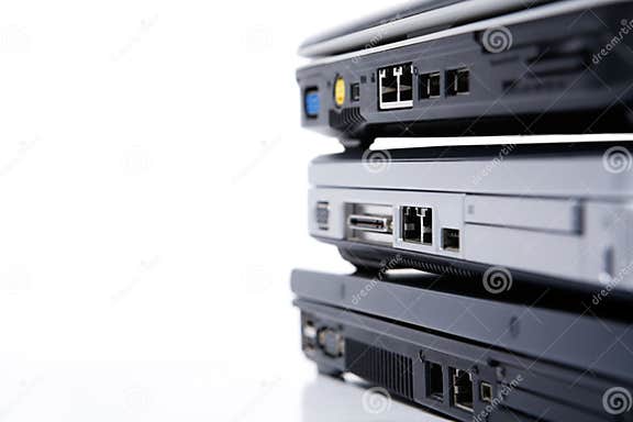 Pile of laptop stock photo. Image of electronic, stack - 8953490