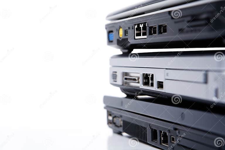 Pile of laptop stock photo. Image of electronic, stack - 8953490