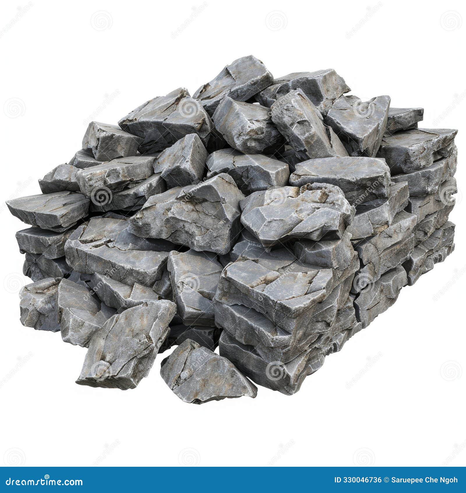 Pile Of Large Gray Mossy Boulder Stones Vector Illustration ...