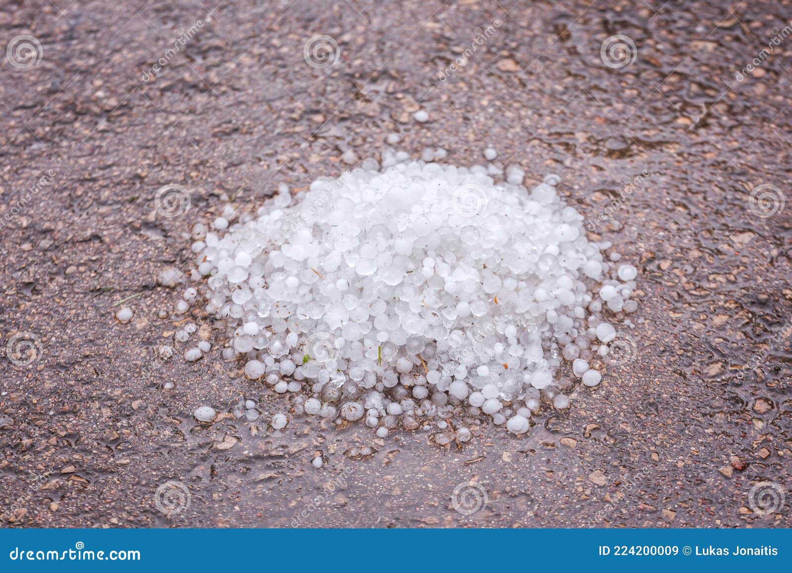A Pile of Large Hail on the Ground Stock Image - Image of natural, cool ...