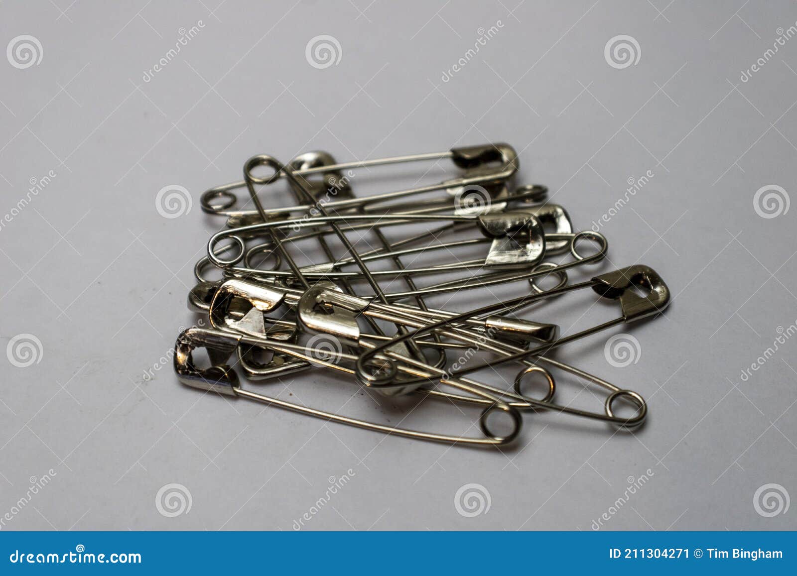 Pile of large safety pins stock image. Image of safety - 211304271