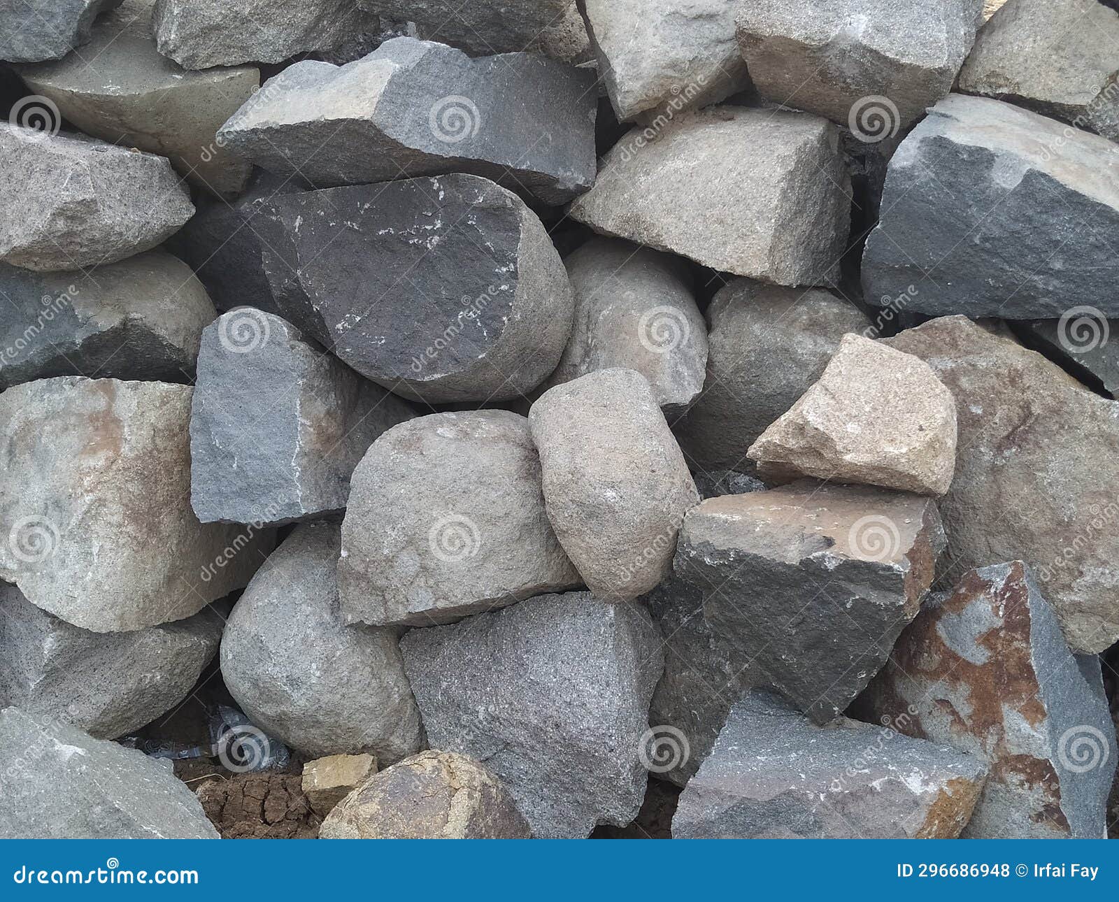 Pile of Large Split Stones, Stock Photo - Image of iron, soil: 296686948