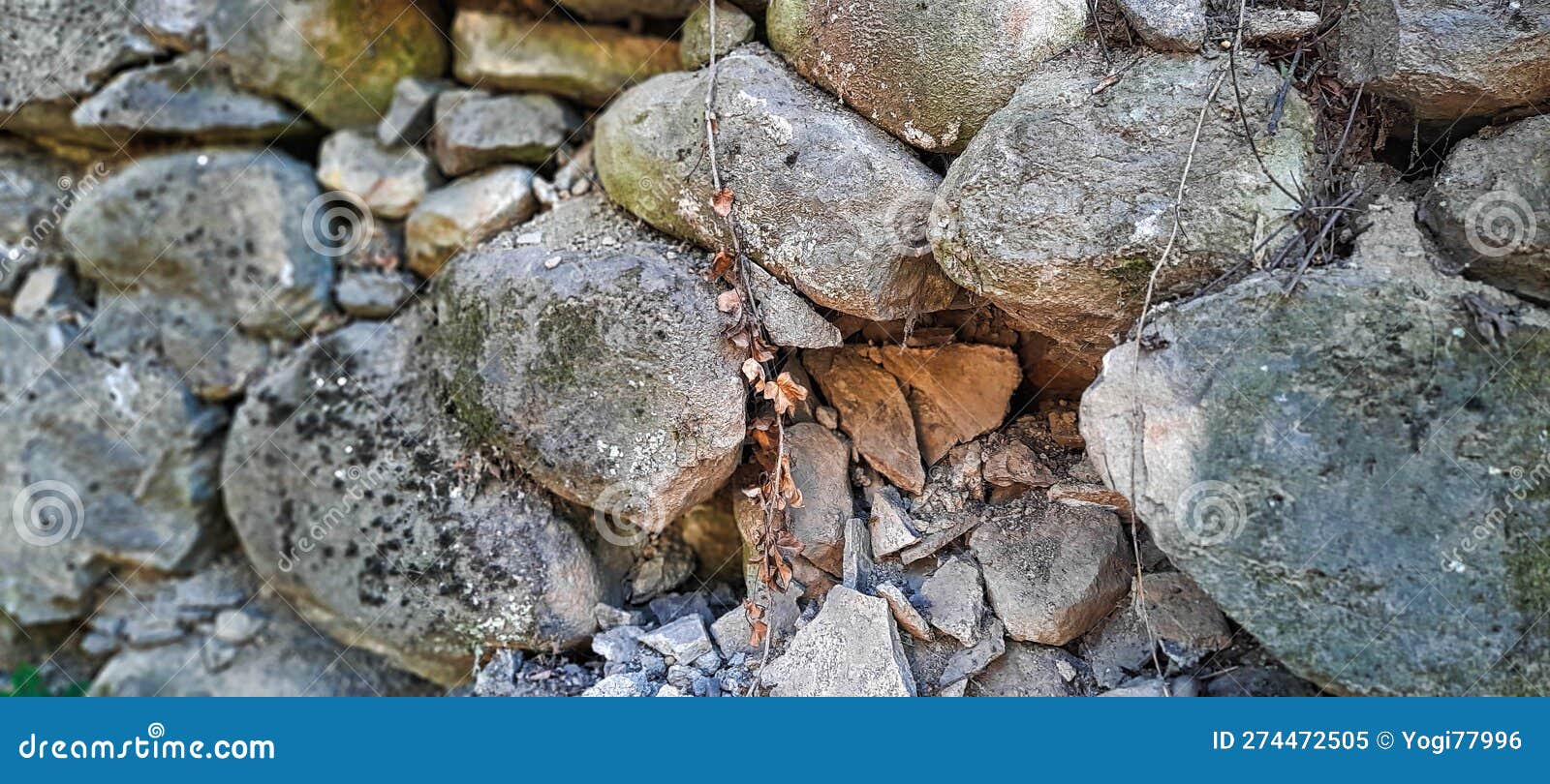 The Pile of Large Stones Stacked Together. Stock Image - Image of retro ...