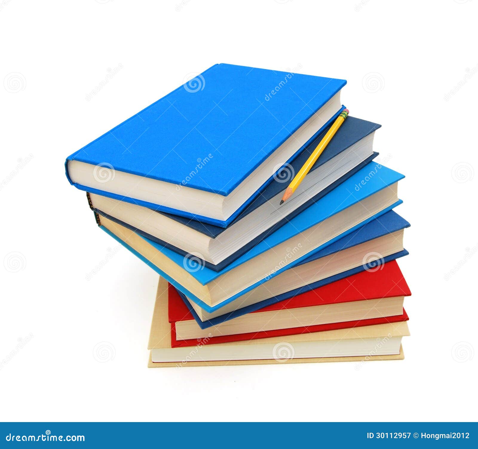 A Pile of Learning in Class Stock Image - Image of isolated, blank ...