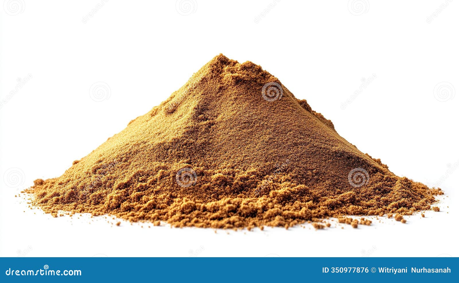 A Pile of Light Brown Powder Isolated on a White Background Stock ...