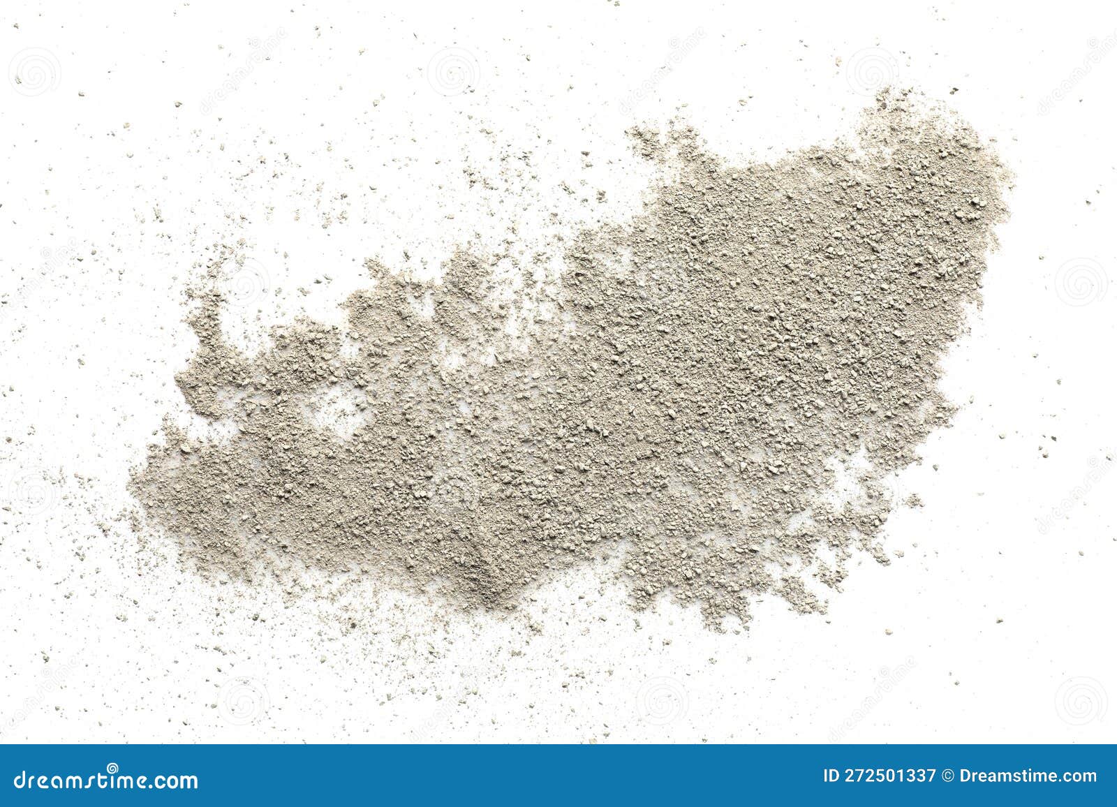 Pile of Light Dust Scattered on White Background, Top View Stock Image ...