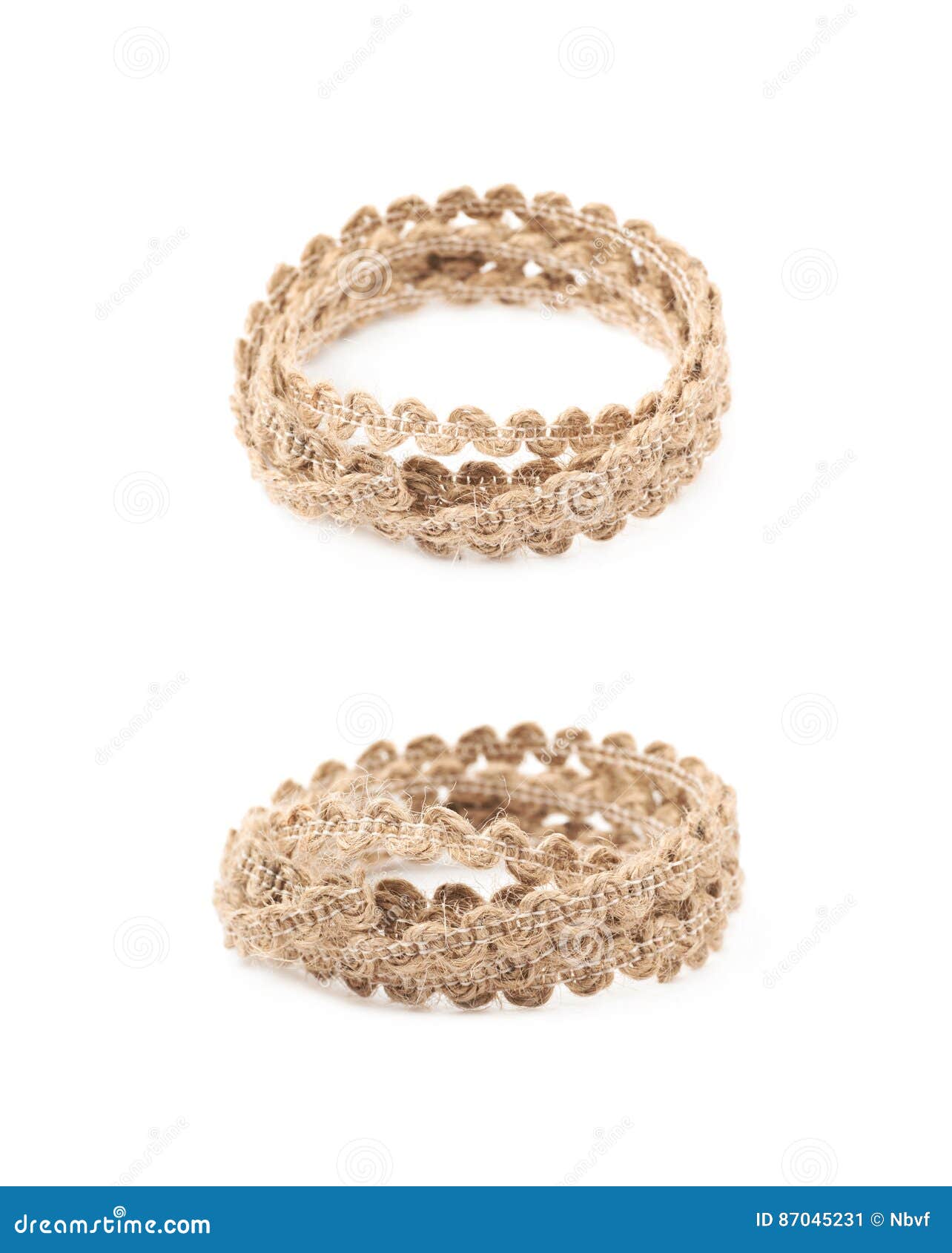 Pile of a Linen Rope String Isolated Stock Image - Image of brown, coil ...