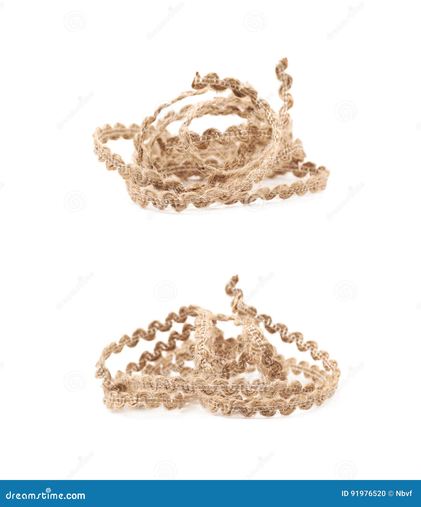 Pile of a Linen Rope String Isolated Stock Photo - Image of knot ...