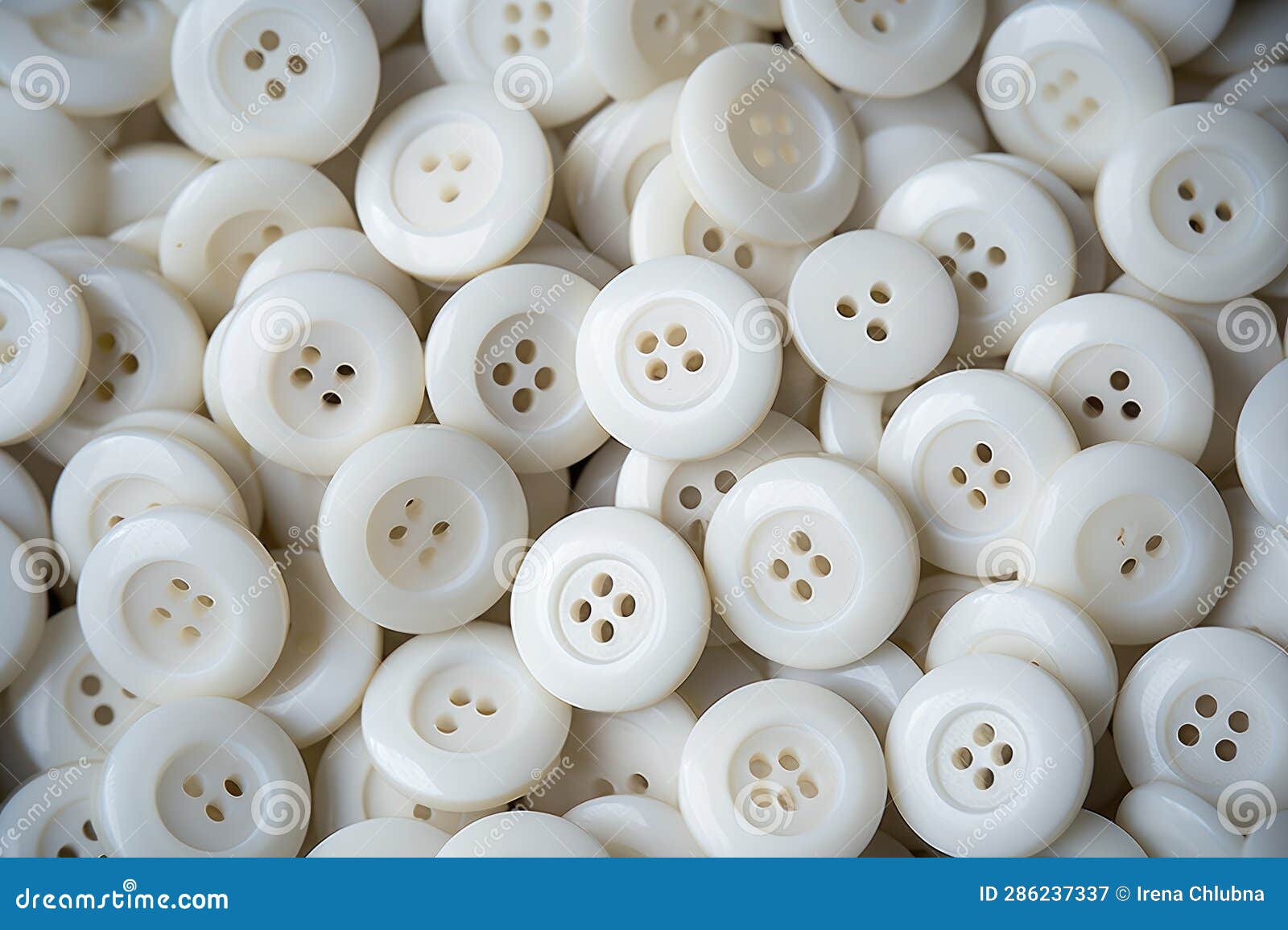 Pile of Little White Buttons Stock Illustration - Illustration of ...