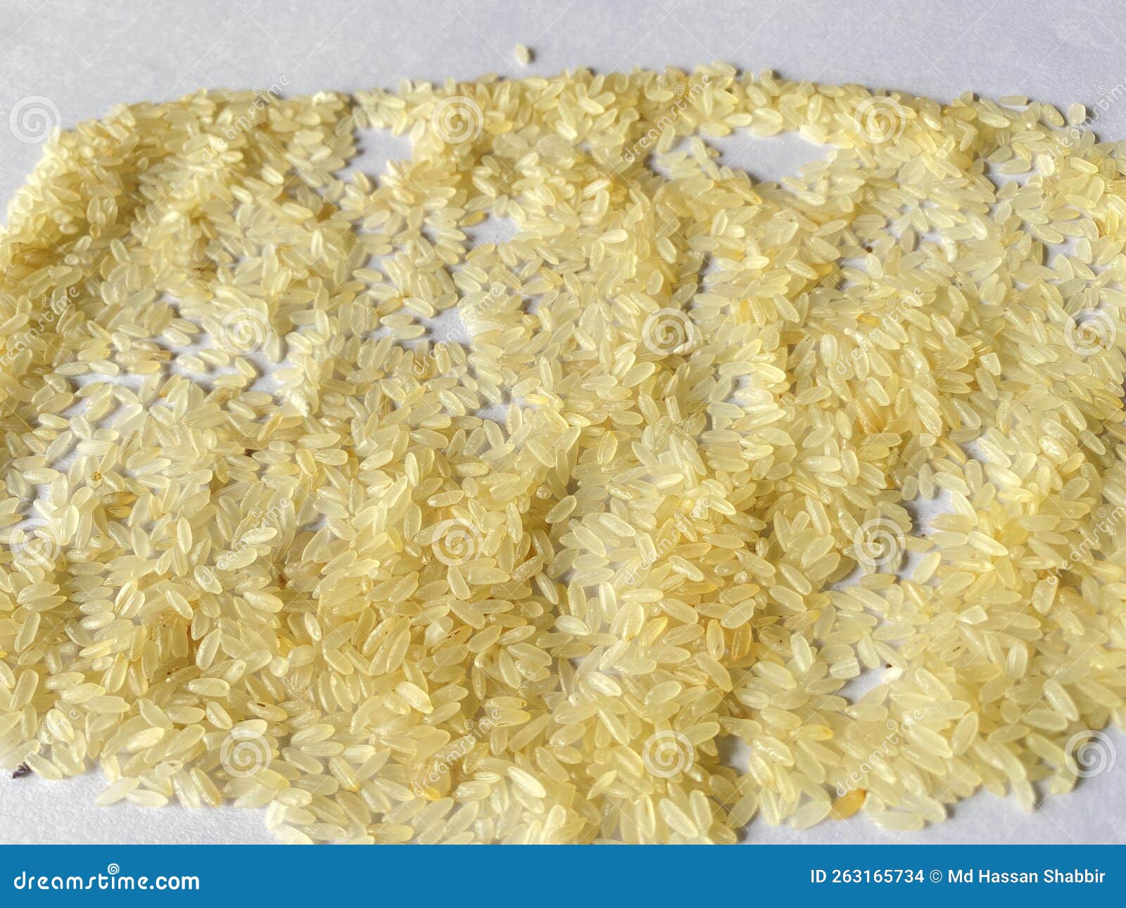 A Pile of Long Rice Grains, Golden Colour Rice, Background Rice Stock ...