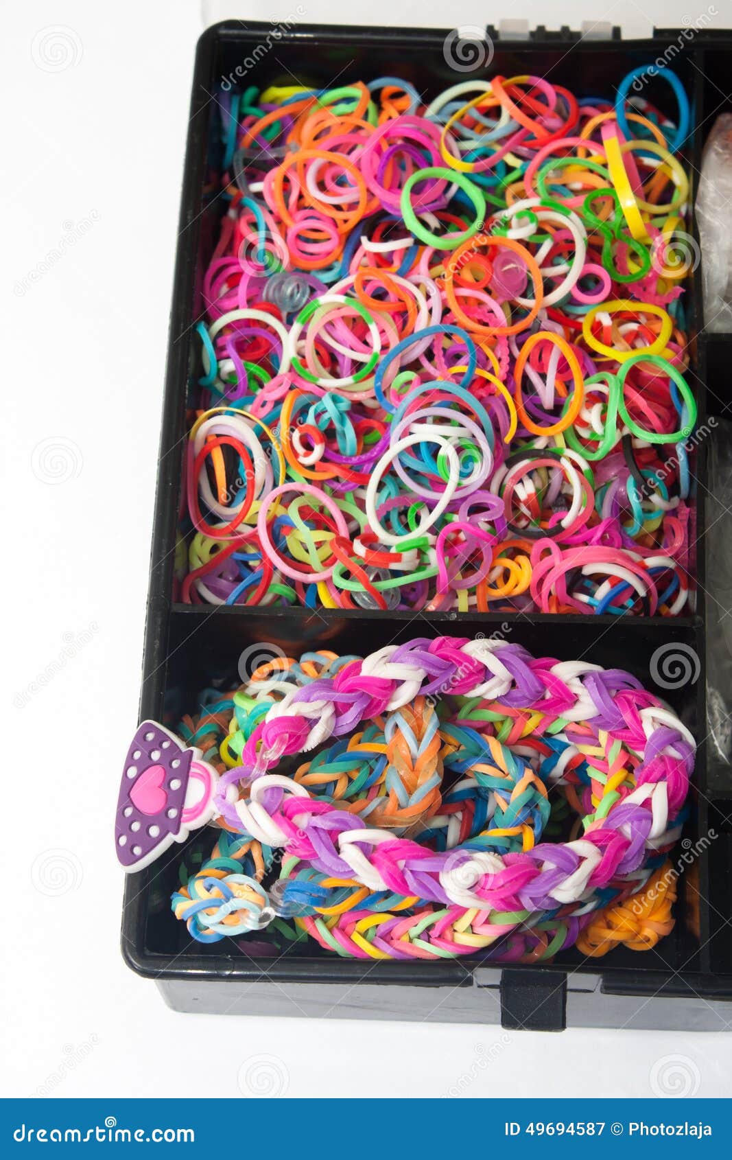 Pile of Loom Bands on the White Background Stock Image - Image of ...