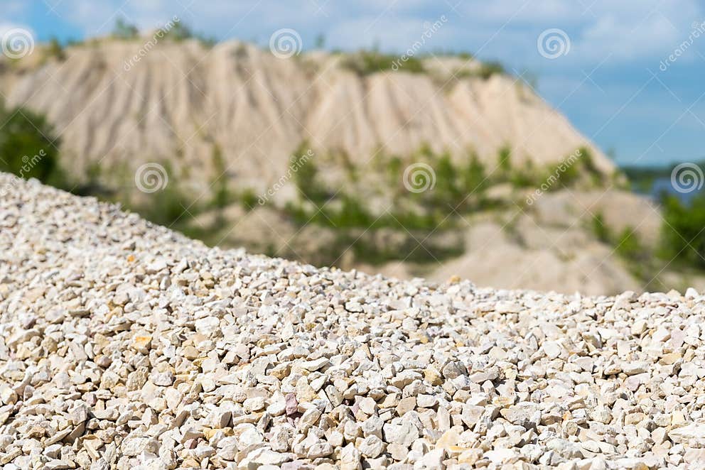 Pile of Macadam Stone in Quarry Stock Image - Image of cement, ballast ...