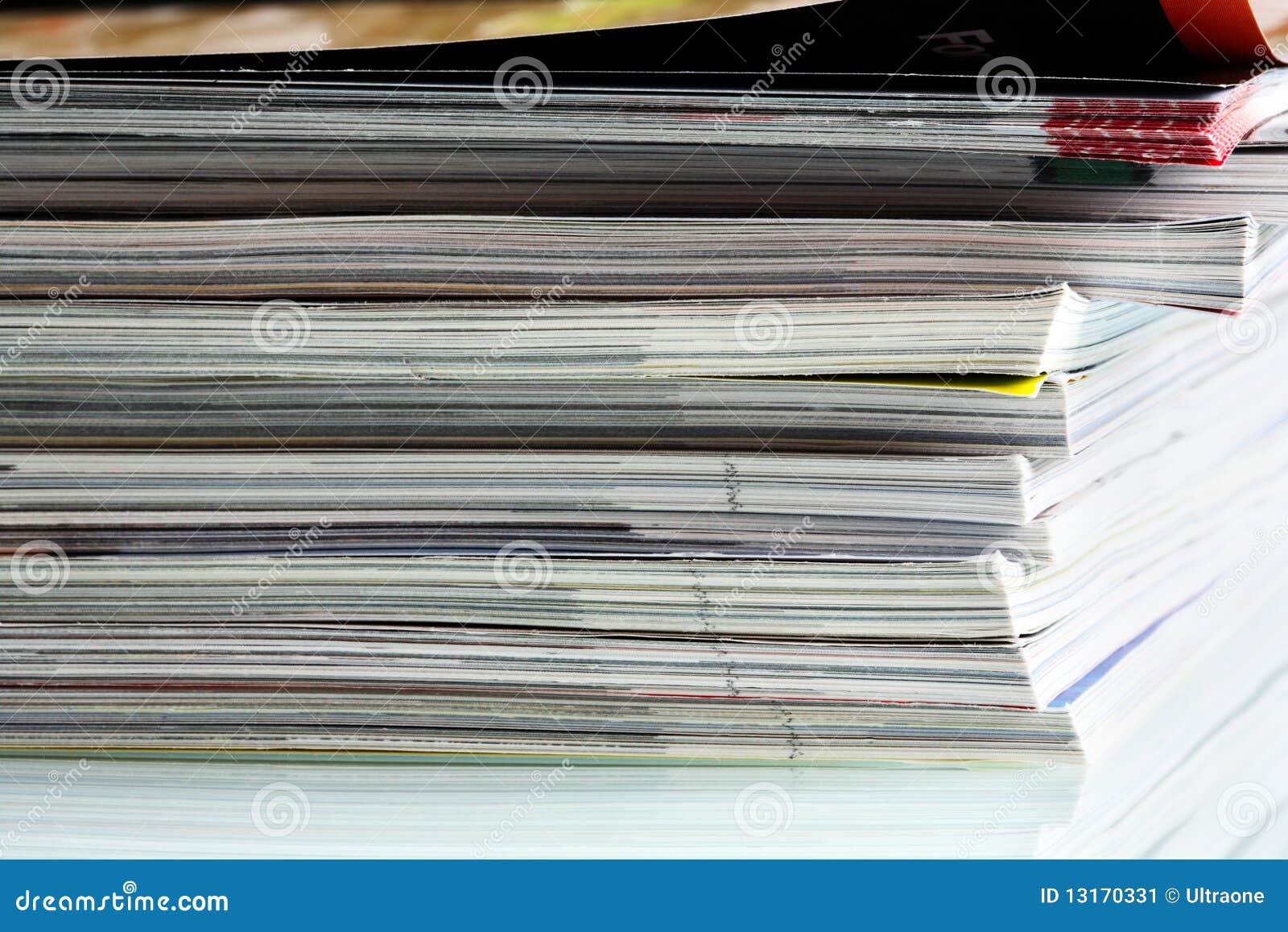 Pile of magazines. stock image. Image of media, macro - 13170331