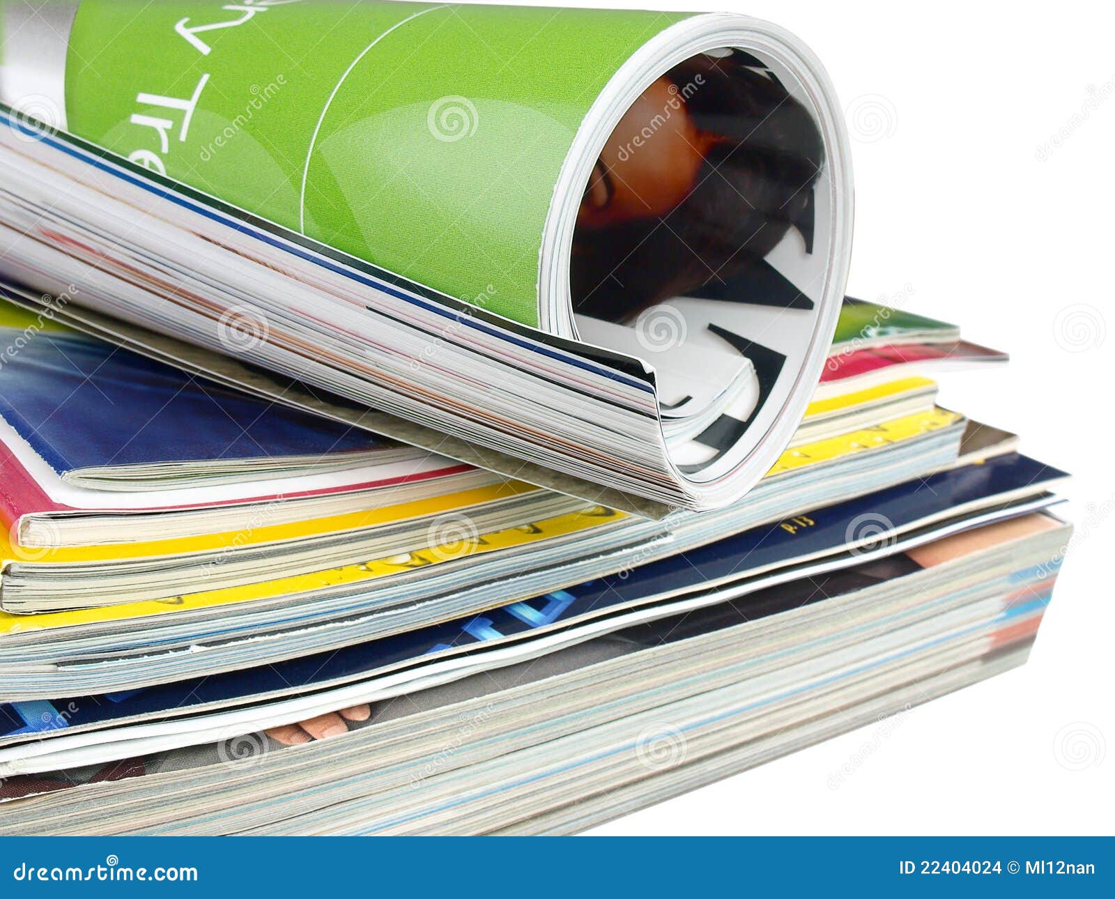 Pile of magazines stock photo. Image of closeup, information - 22404024