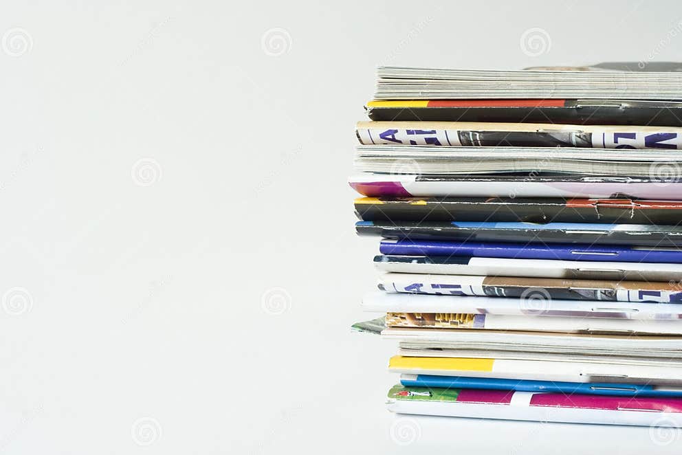 Pile of magazines stock photo. Image of distribute, article - 4188664