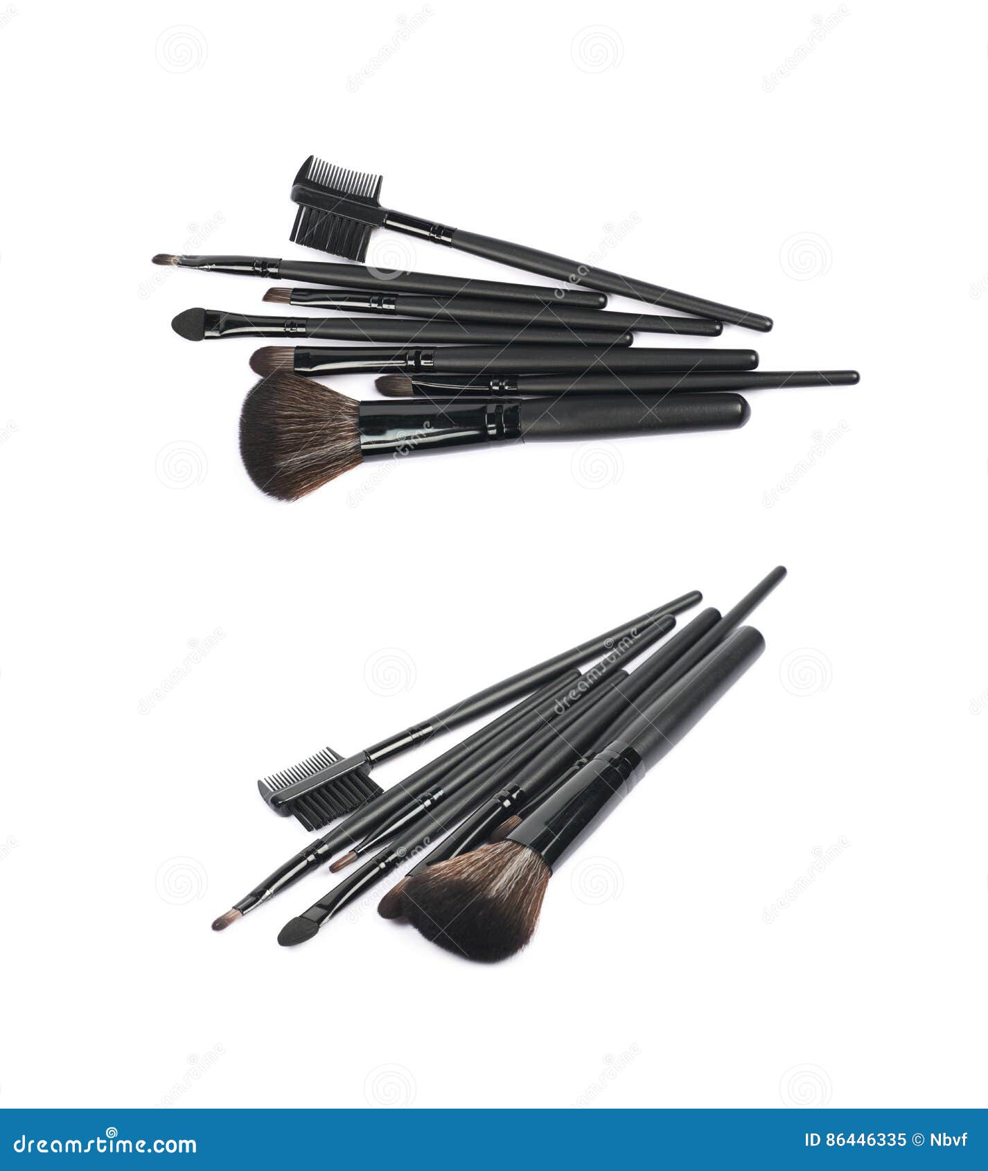 Pile of Makeup Tools and Brushed Isolated Stock Image - Image of apply ...