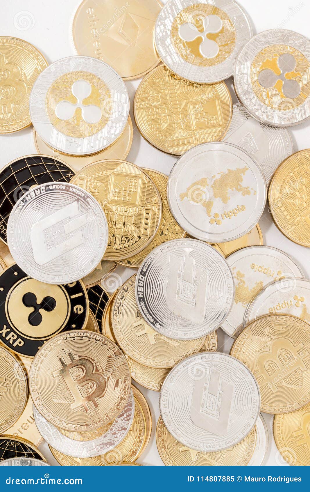 Shiny Crypto Currency Coins Editorial Image - Image of ethereum, cash ...